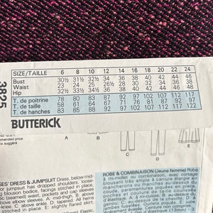 1980s Dress and Jumpsuit Sizes 8, 10, 12 Butterick 3825 Vintage Sewing ...
