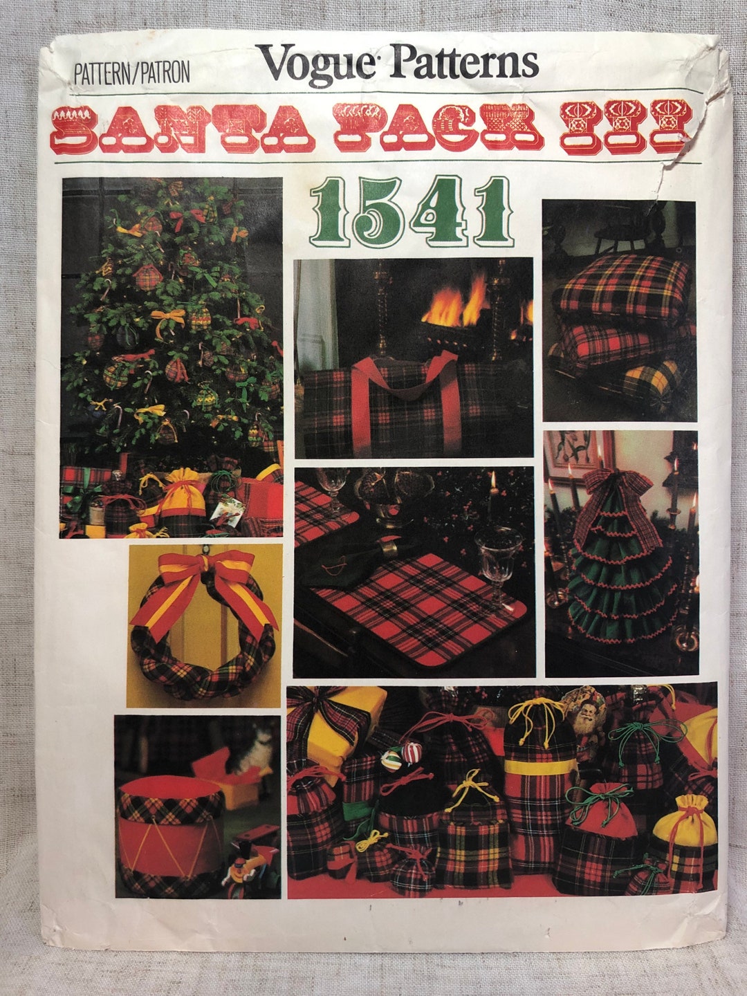 1970’s Vogue 1541 Santa Pack Vintage Craft Sewing Pattern Factory ...