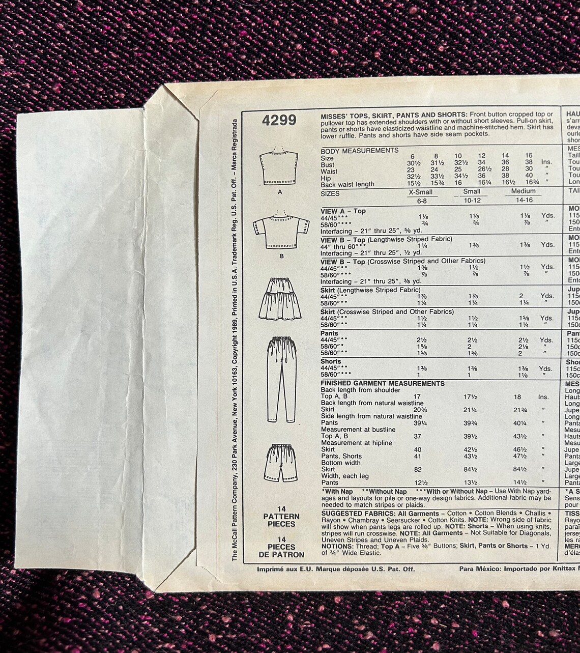 1980s Factory Folded Size Small 10-12 Bust 32.5-34 Mccalls - Etsy