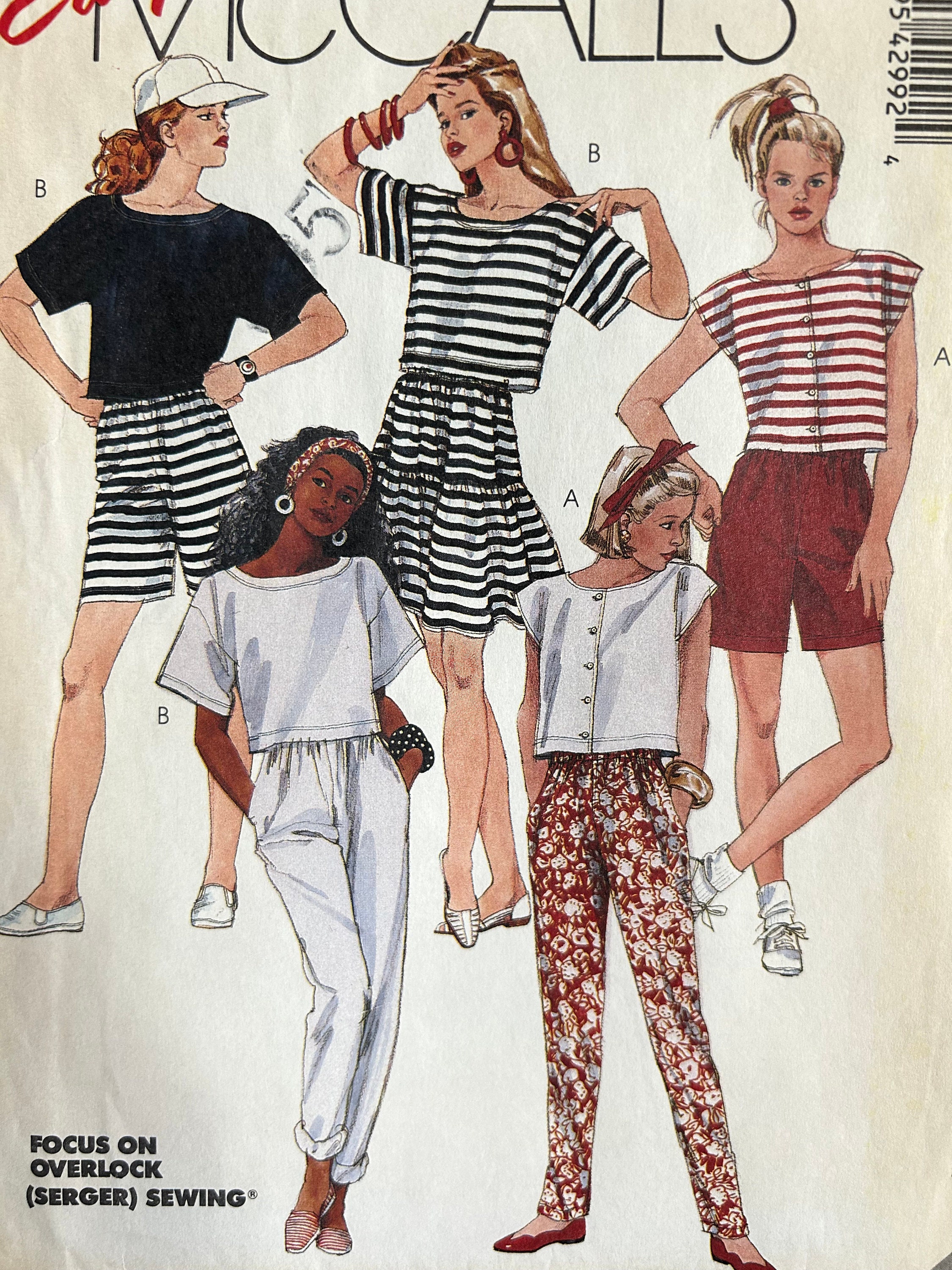 1980s Factory Folded Size Small 10-12 Bust 32.5-34 Mccalls 4299 Vintage ...