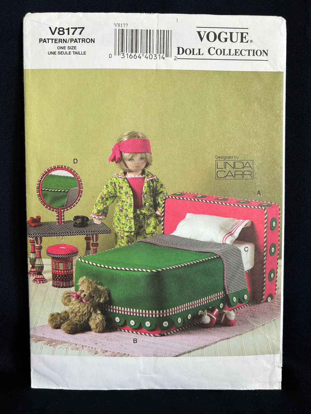 Vogue 8177 Doll Bedroom Factory Folded Sewing Pattern - Etsy