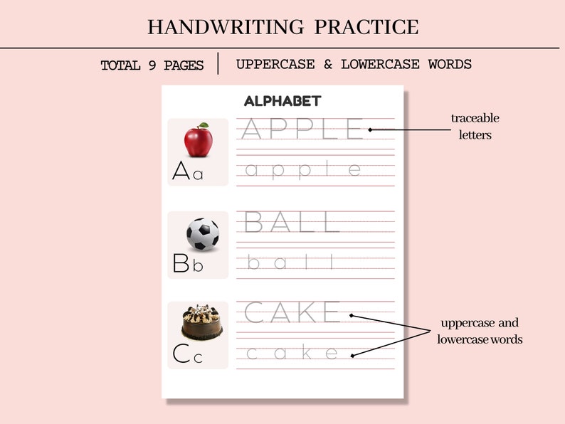Handwriting Practice Sheets, Printable Neat and Cute Traceable ...