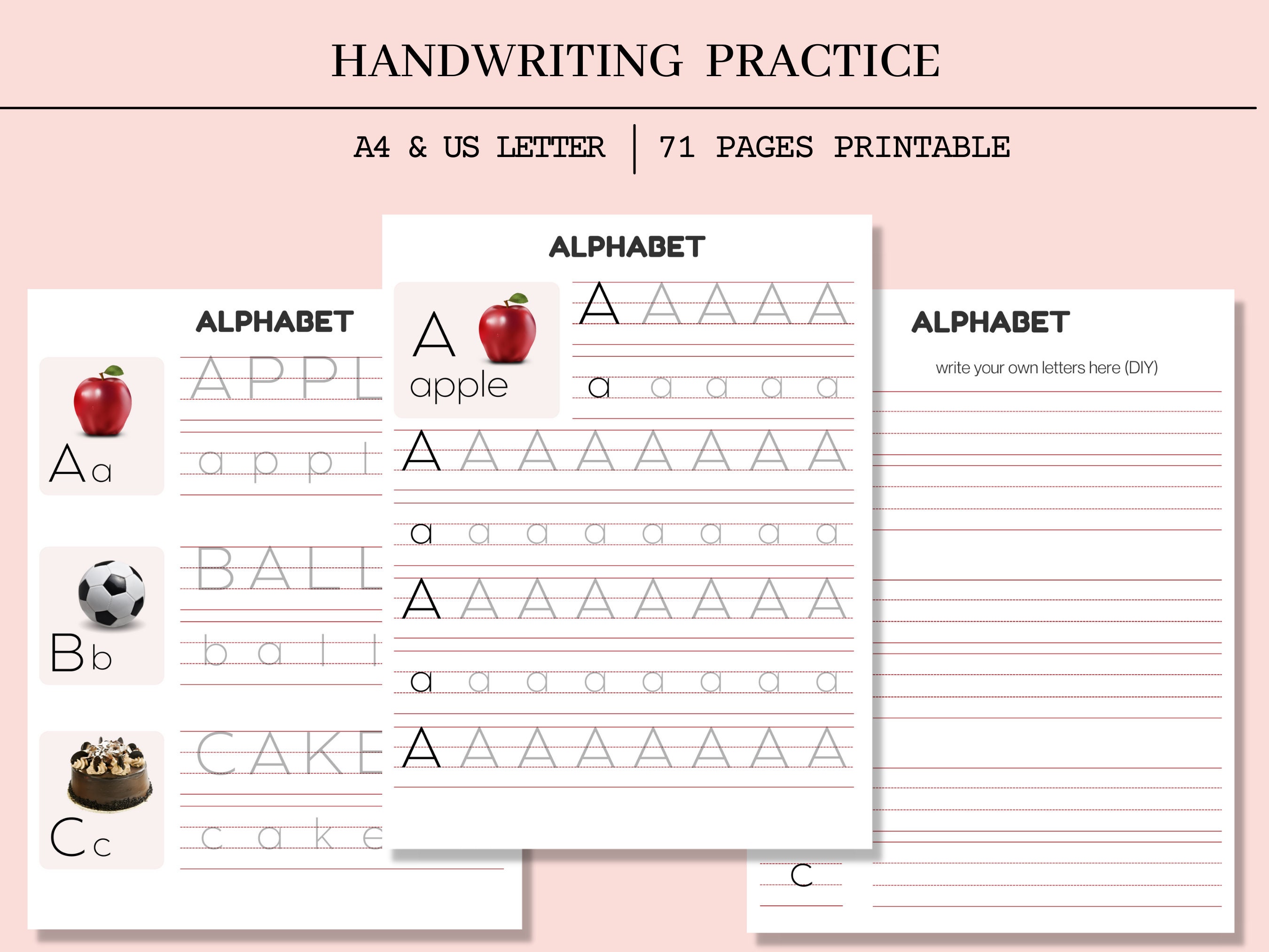 Handwriting Practice Sheets, Printable Neat and Cute Traceable ...