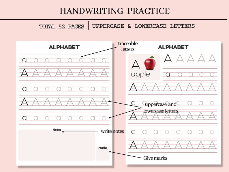 Handwriting Practice Sheets, Printable Neat and Cute Traceable ...