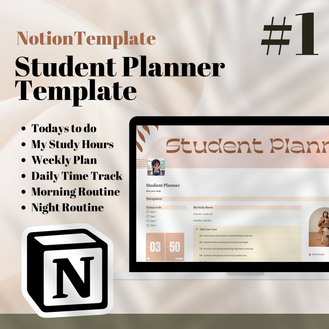 Student Notion Template All in One Academic Planner School Planner ...