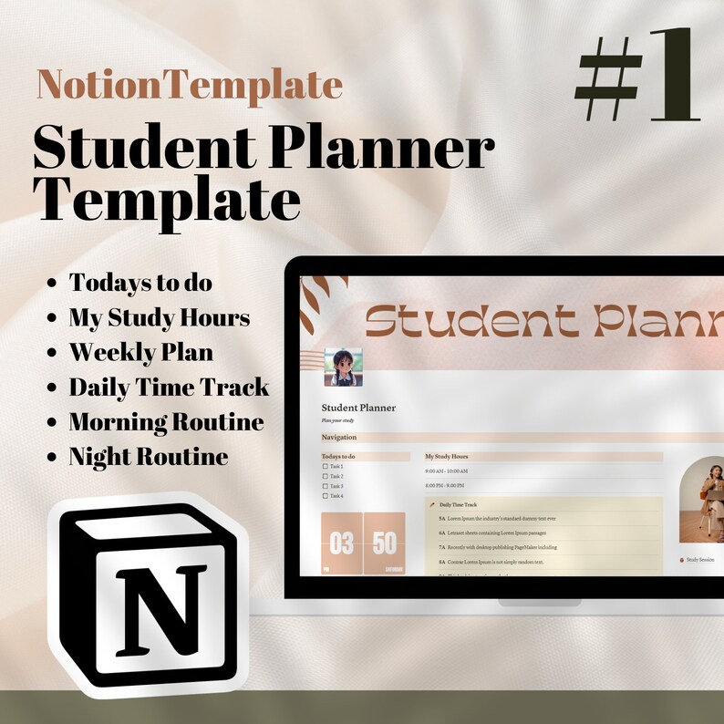 Student Notion Template All in One Academic Planner School Planner ...