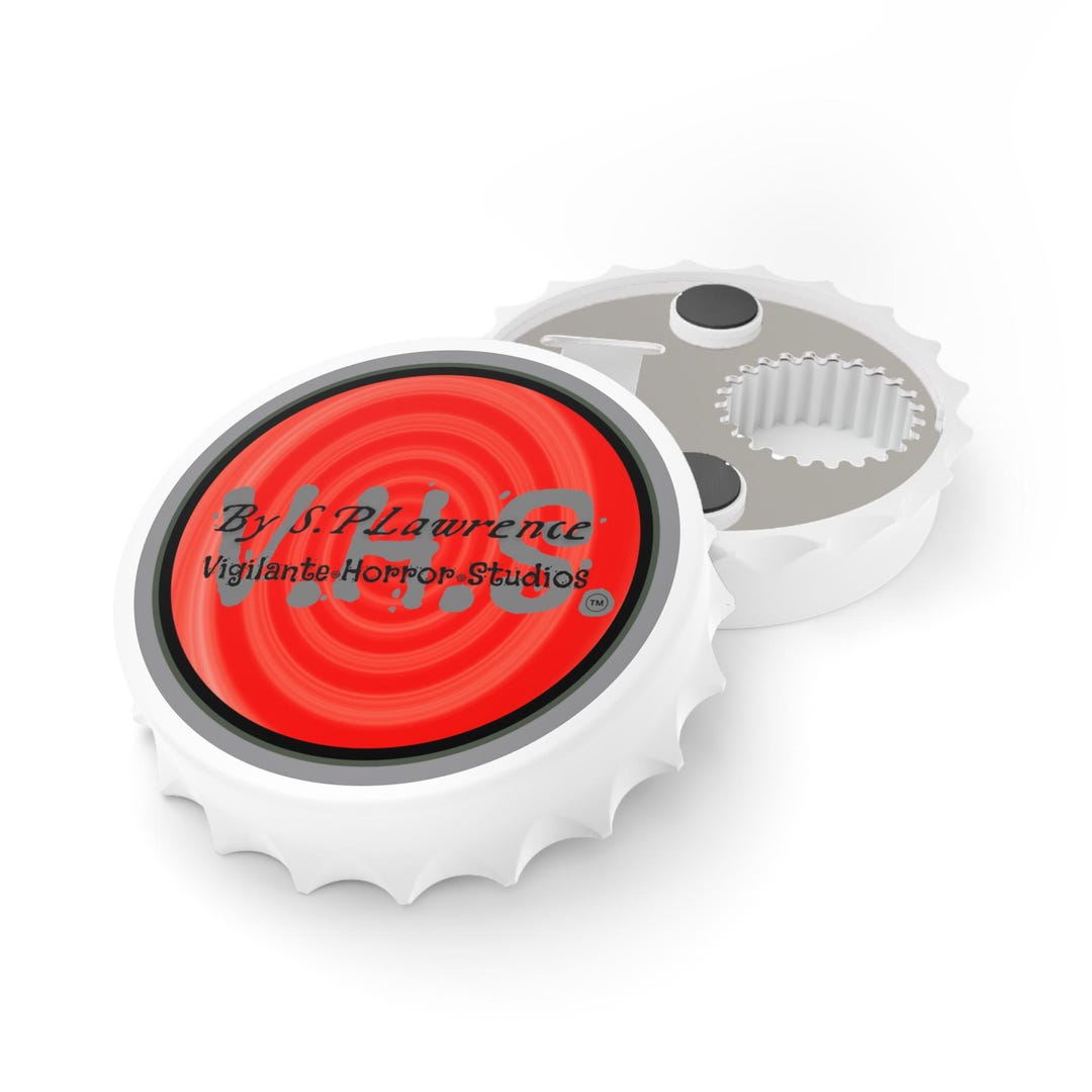 V.H.S. (vigilante Horror Studios) S.p.lawrence - Grey - Bottle Opener ...