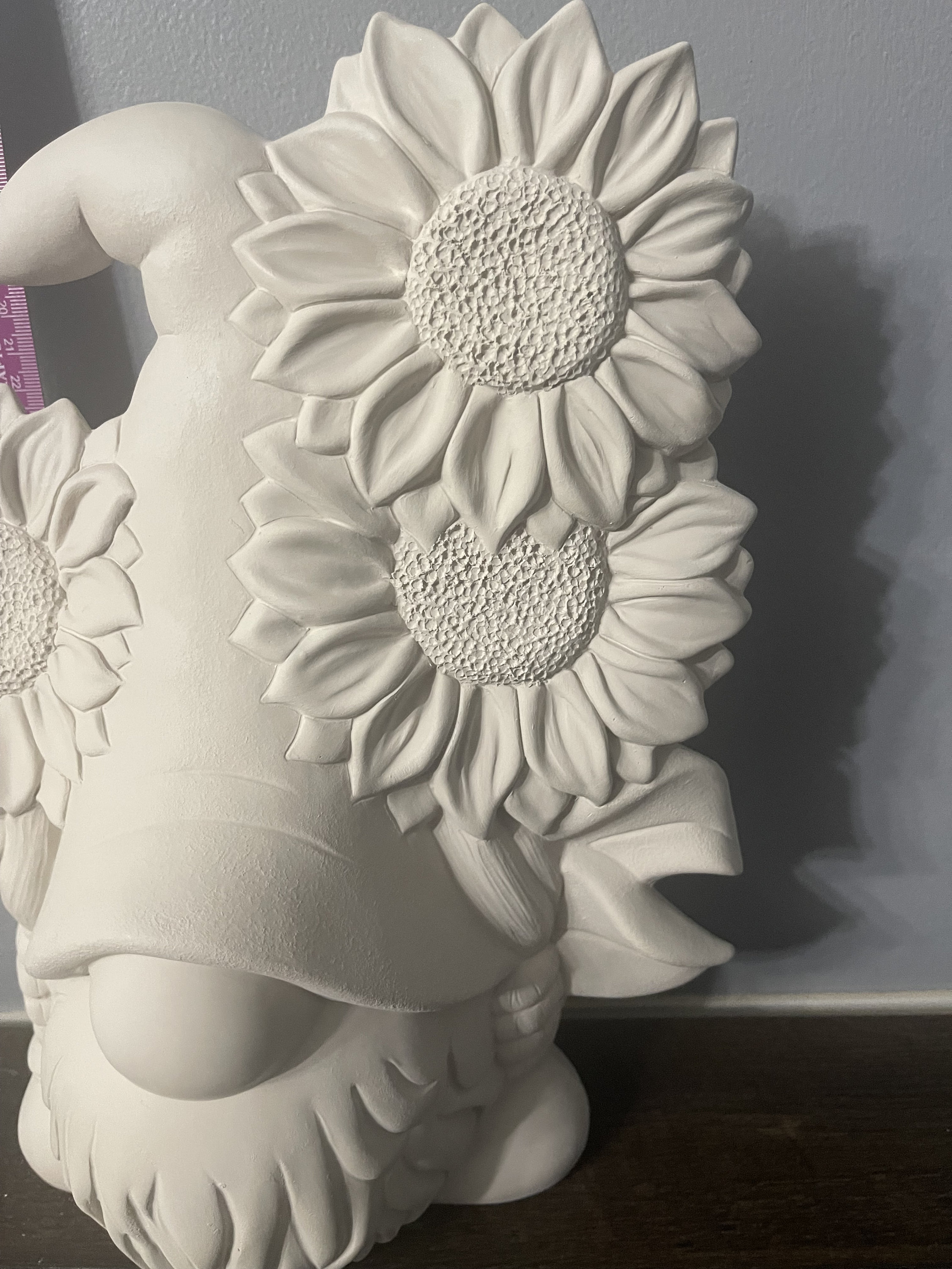 Ready to Paint Ceramic Bisque, Gnome With Sunflowers - Etsy