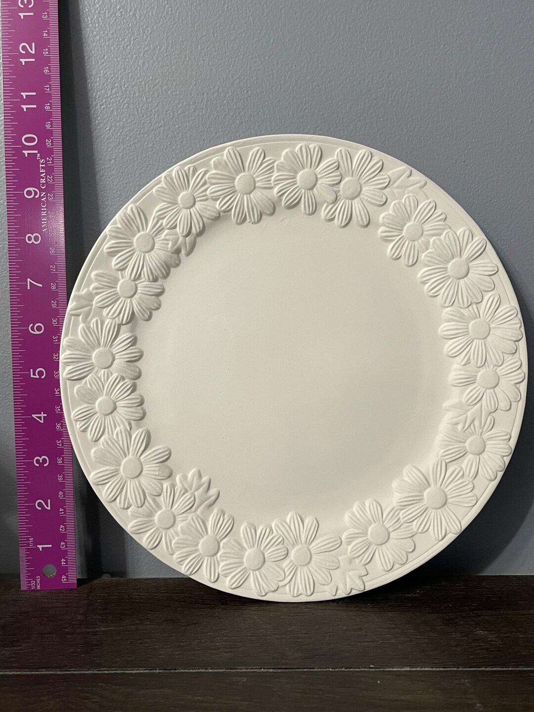 Ready to Paint Ceramic Bisque, Daisy Plate - Etsy