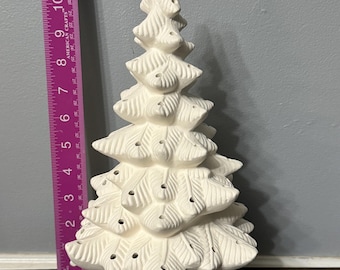 FREE USA Shipping! Christmas Spruce Trees Scene! U Paint Ceramic Bisque ...