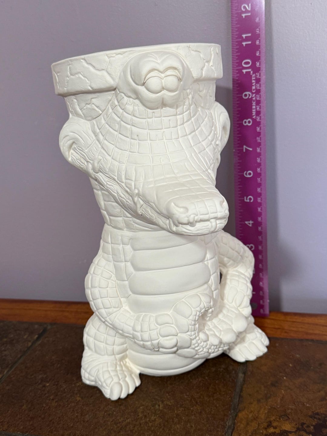Ready to Paint Ceramic Bisque, Alligator Flower Pot - Etsy