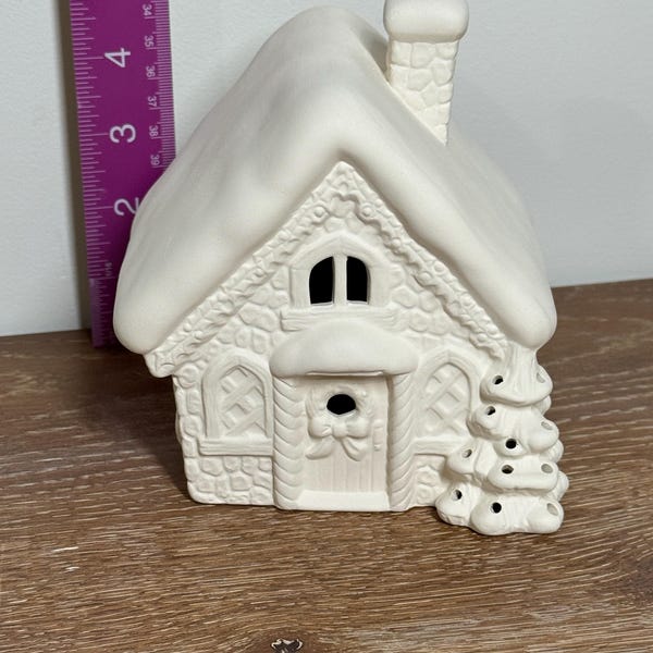 Ready to Paint Ceramic Bisque Christmas House - Etsy