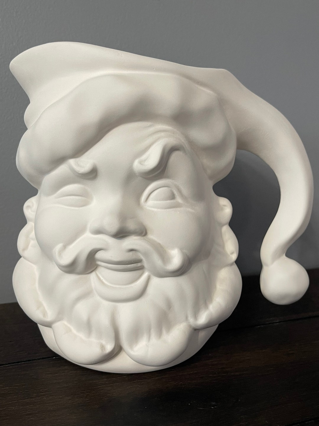 Ready to Paint Ceramic Santa Pitcher - Etsy