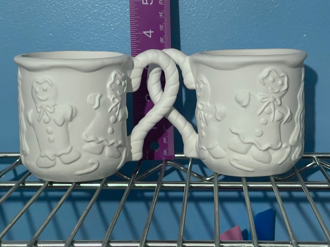 Ready to Paint Gingerbread Man Cup, Ceramic Bisque - Etsy