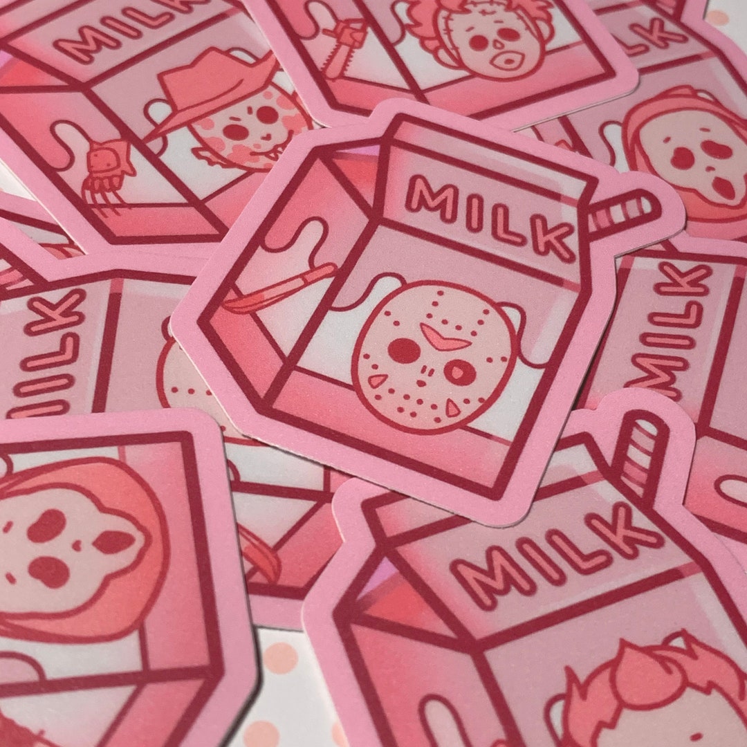 Slasher Milk Matte Vinyl Stickers pink - Etsy