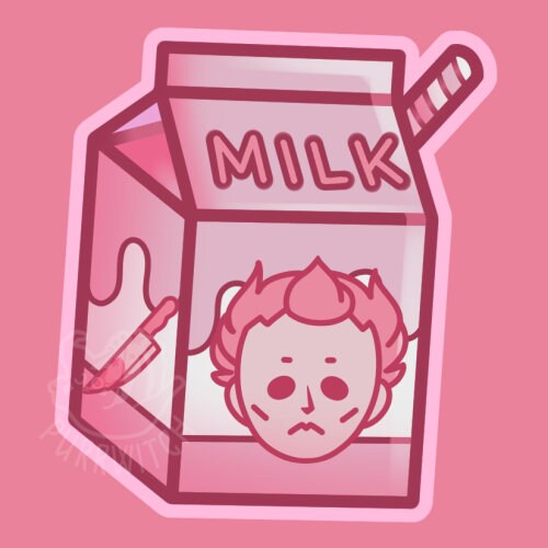 Slasher Milk Matte Vinyl Stickers pink | Etsy