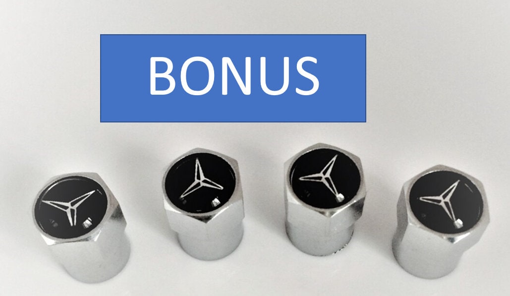 4pcs 75MM Mercedes Benz Wheel Center Cap, Free Set of 4 Tire Valve Caps ...