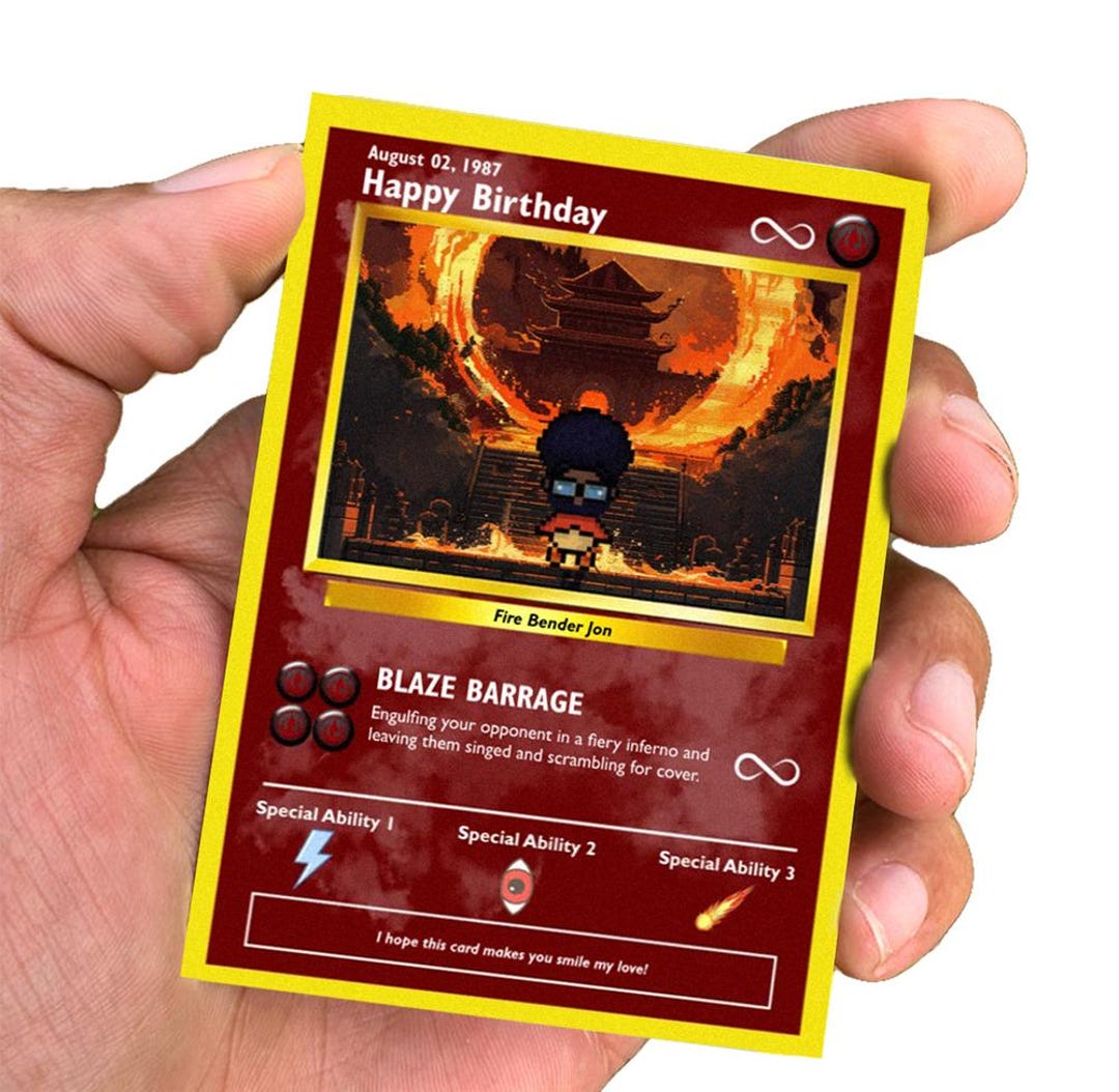 Personalized Avatar Card - Custom Gift for Avatar Fans - Build Your Own ...