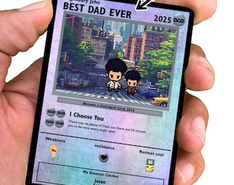 Father's Day Pokemon Card, Custom Pokemon Card, Gift for Dad, Father's ...