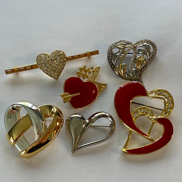 Heart Brooch - Etsy