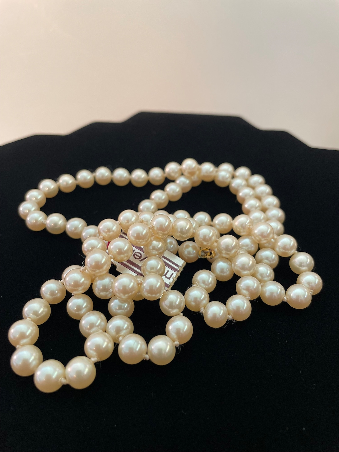 Vintage Marvella Glass Pearl Necklace - Etsy