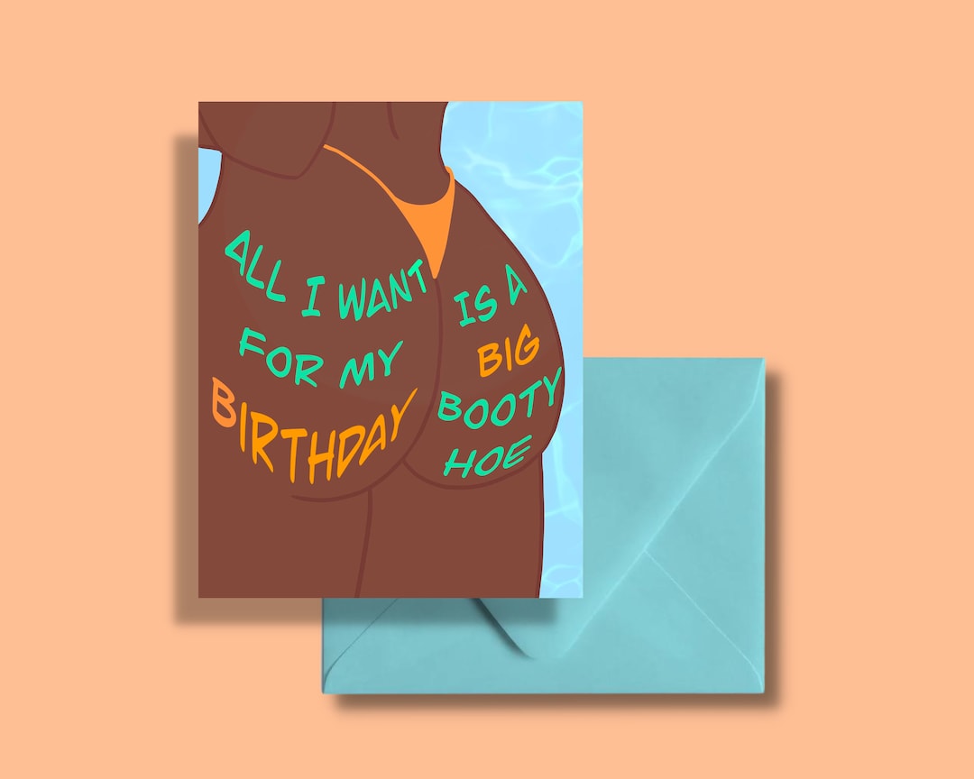Big Booty Birthday Card - Etsy