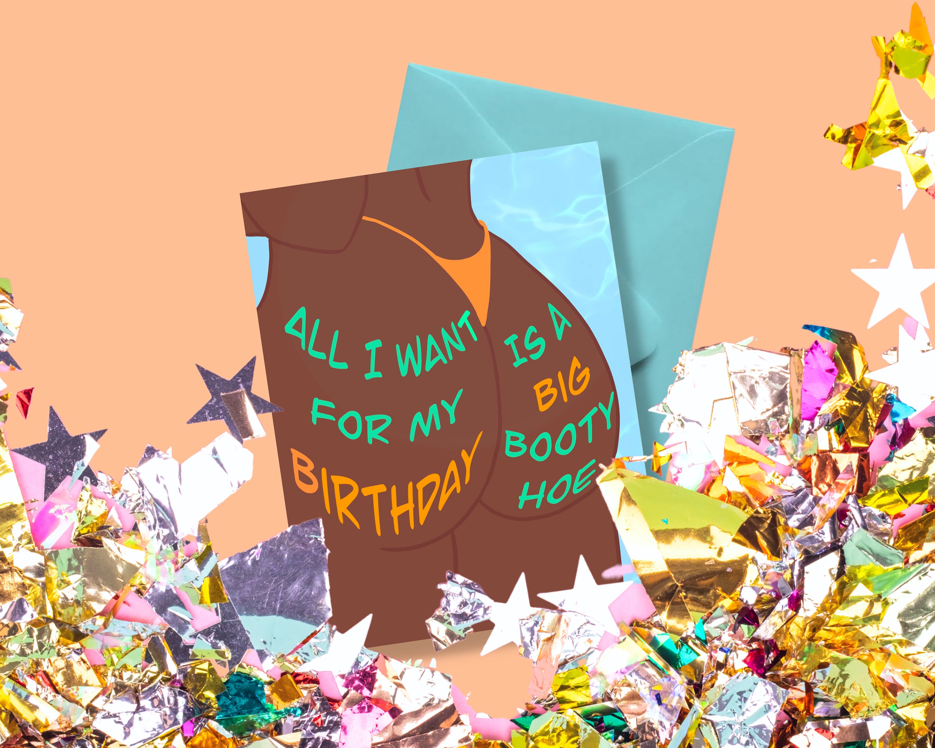 Big Booty Birthday Card - Etsy