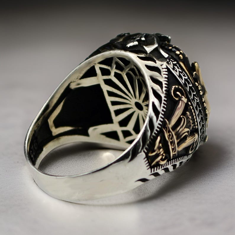 Blue Sapphire Mens Ring: Handmade 925 Sterling Silver Turkish Ring - Etsy