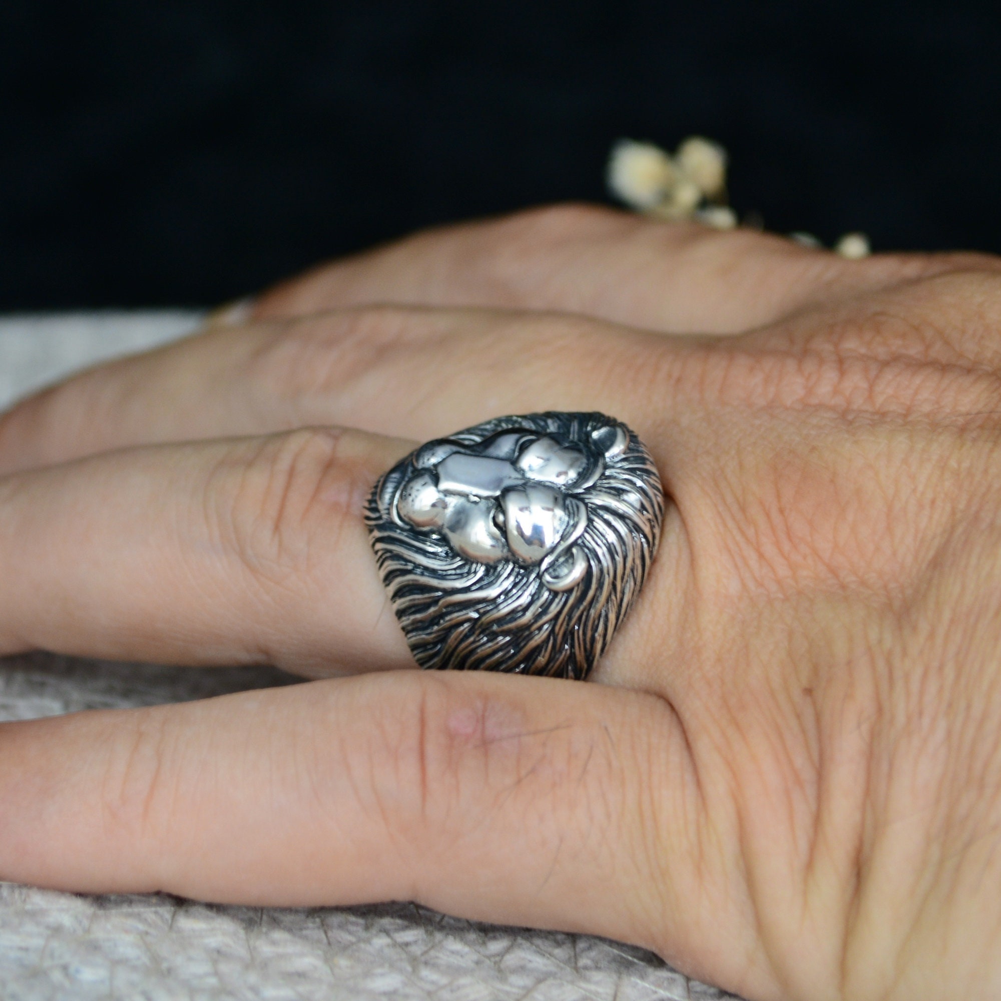 925 Sterling Silver Lion Men Ring -turkish Handmade 925 Sterling Silver Lion Men Ring -turkish Handmade