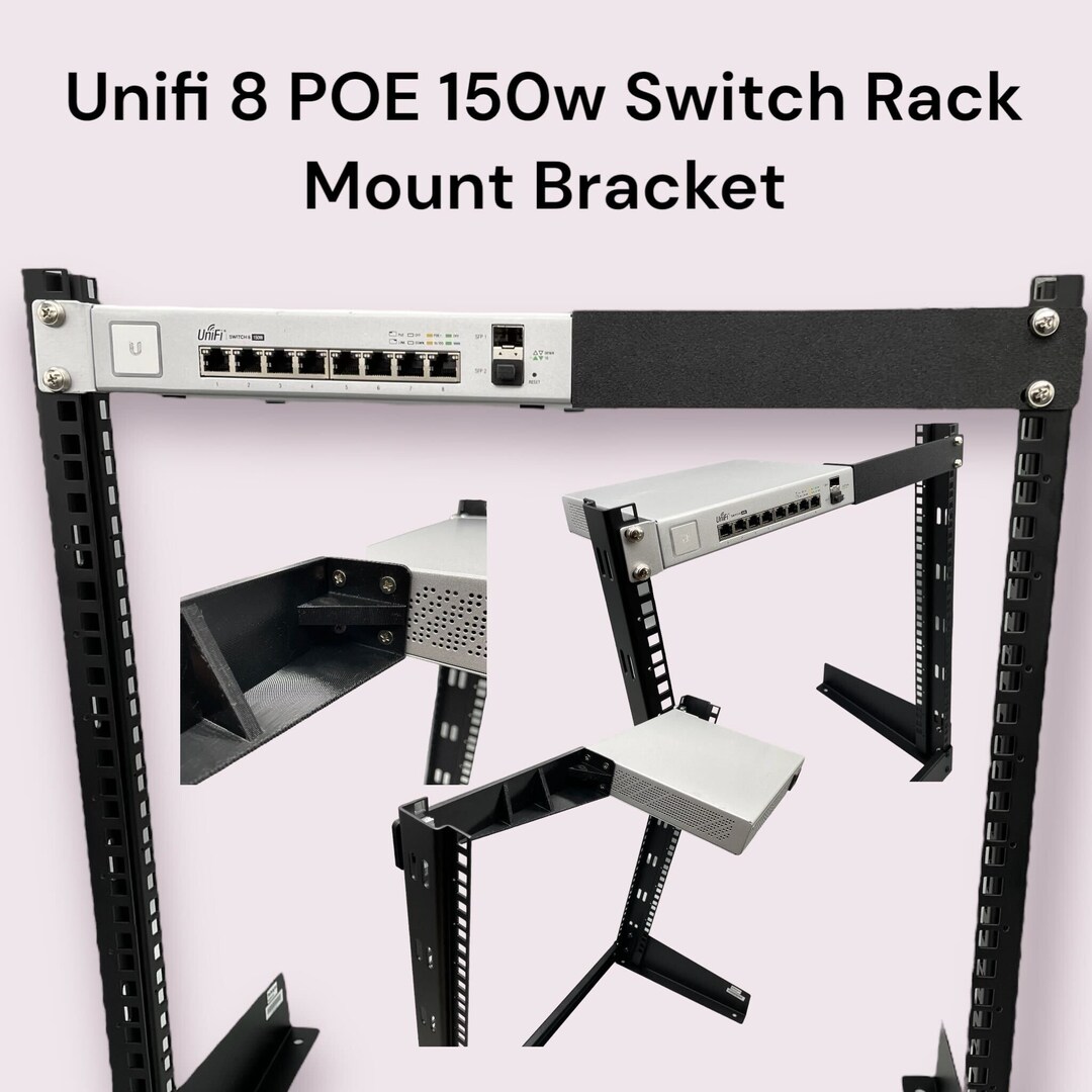 19" 1U Server Rack Mount for Ubiquiti Unifi Switch 8 150W (US-8-150W ...