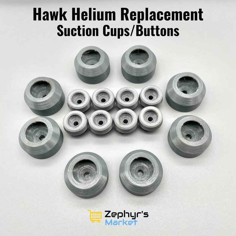 Hawk Helium Buttons & Suction Cups (8 Pack) - Very Durable! - Etsy