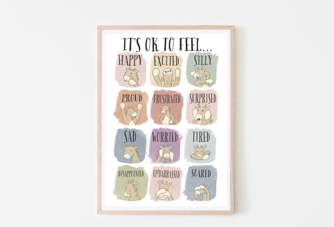 Emotions Poster digital, Feelings Chart, Emotions Print, Printable Wall ...