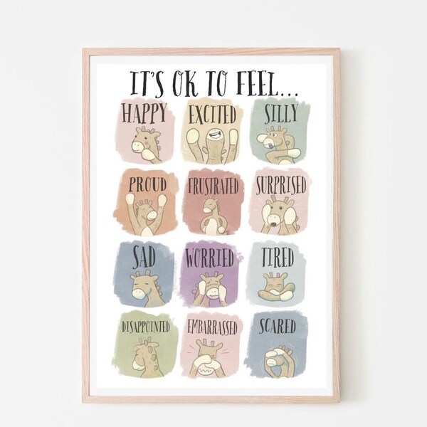 Printable Feelings Chart With Animals - Etsy