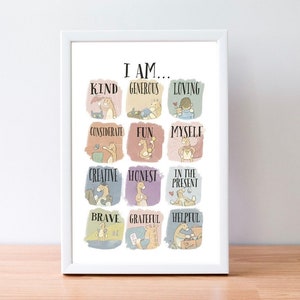 Inspiring Giraffe-themed Values Children's Poster, Educational, Kids ...