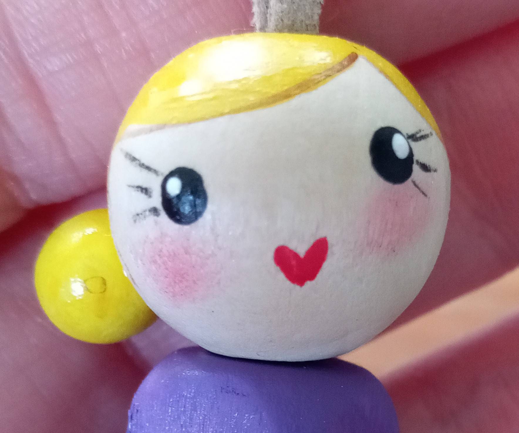 Beaded Doll Keyring,rare and Unique Hand Painted - Etsy