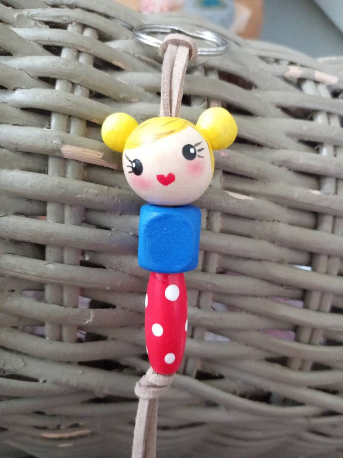 Beaded Doll Keyring,rare and Unique Hand Painted - Etsy