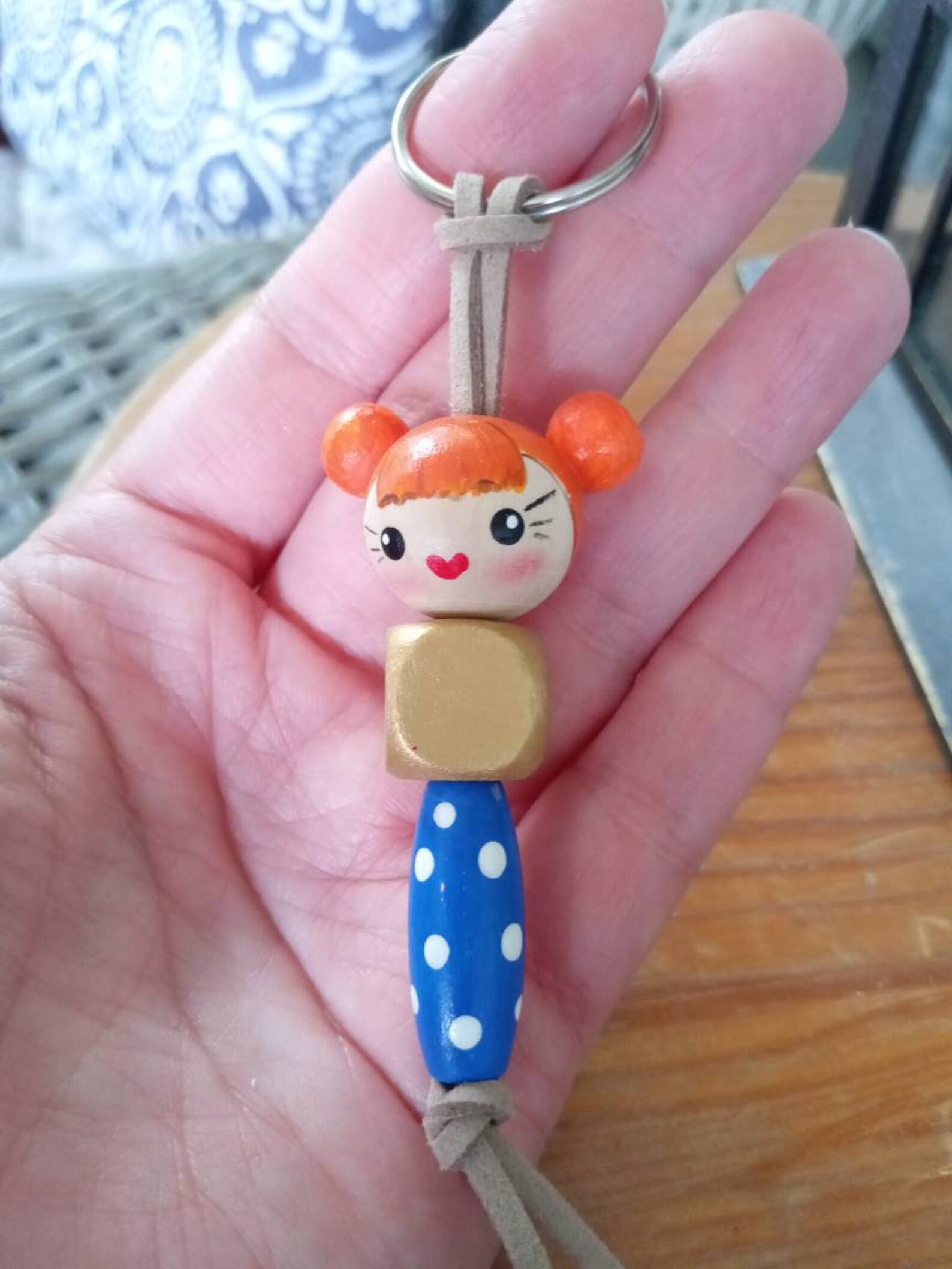 Beaded Doll Keyringrare and Unique Hand Painted - Etsy