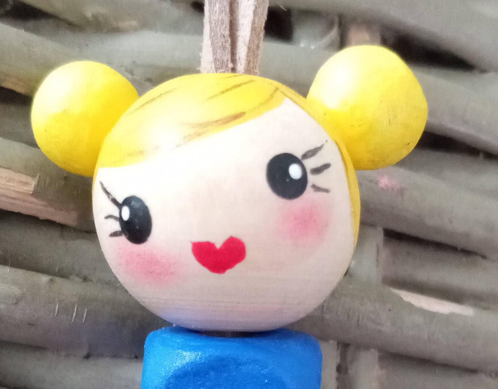 Beaded Doll Keyring,rare and Unique Hand Painted - Etsy