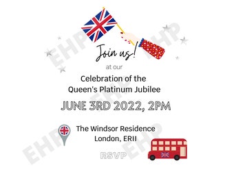 Union Jack Invitation - Etsy UK