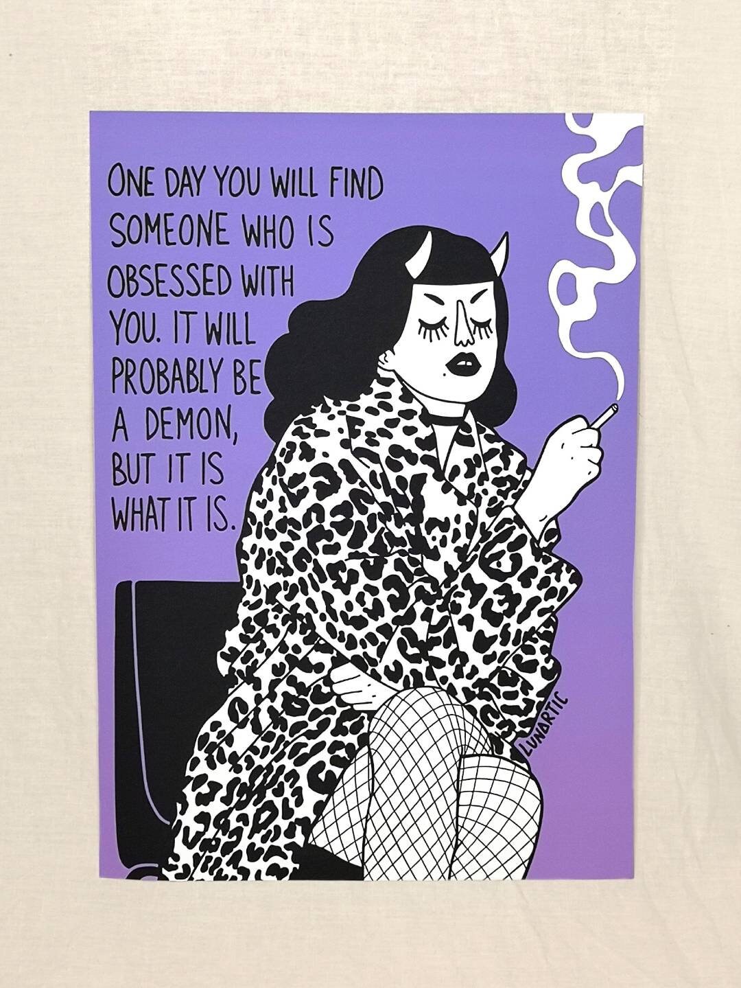 Obsessed Demon -print, A4 - Etsy