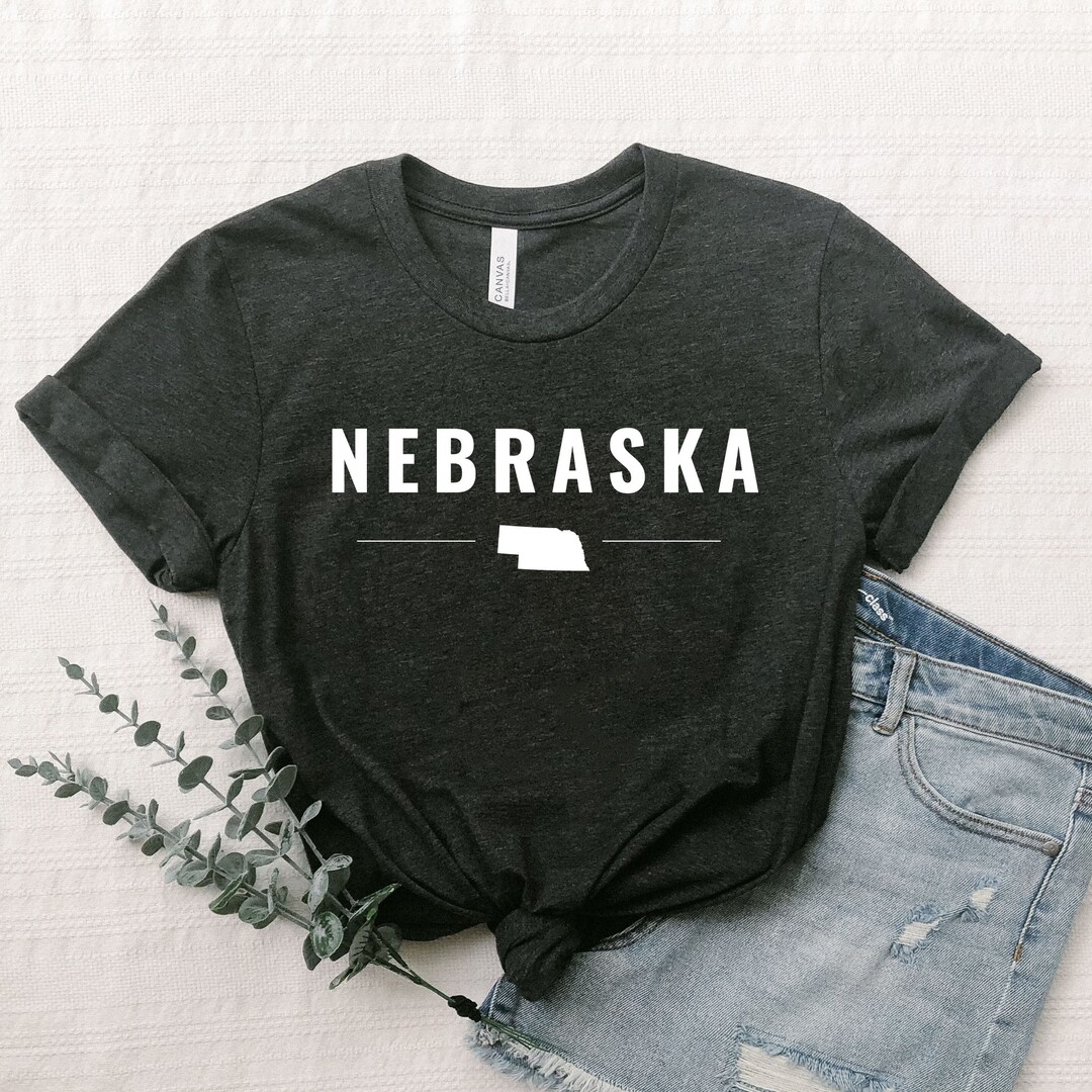 Nebraska State Shirts, Nebraska State Map Shirt, Nebraska Travel Gifts ...