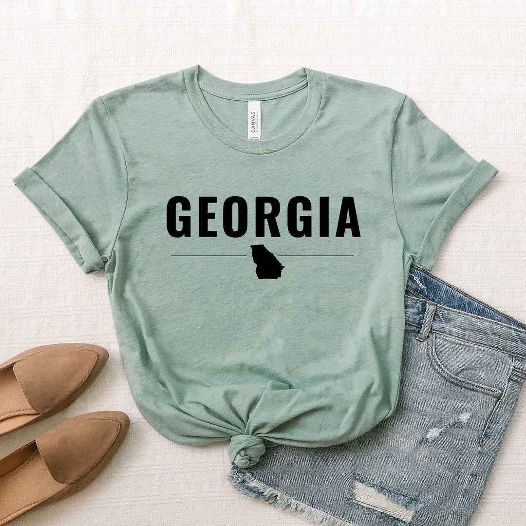 Georgia State Shirts, Georgia State Map Shirt, Georgia Travel Gifts ...
