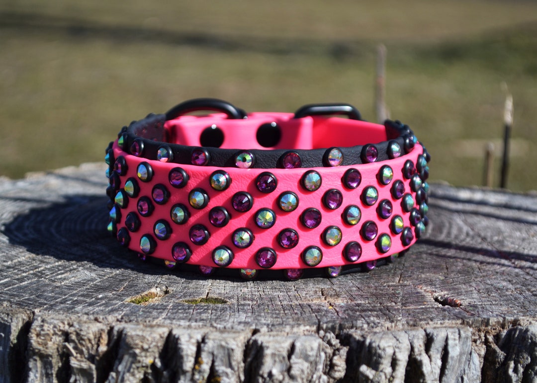 Biothane Overload Dog Collar / Custom Dog Collar / Hot Pink Collar ...