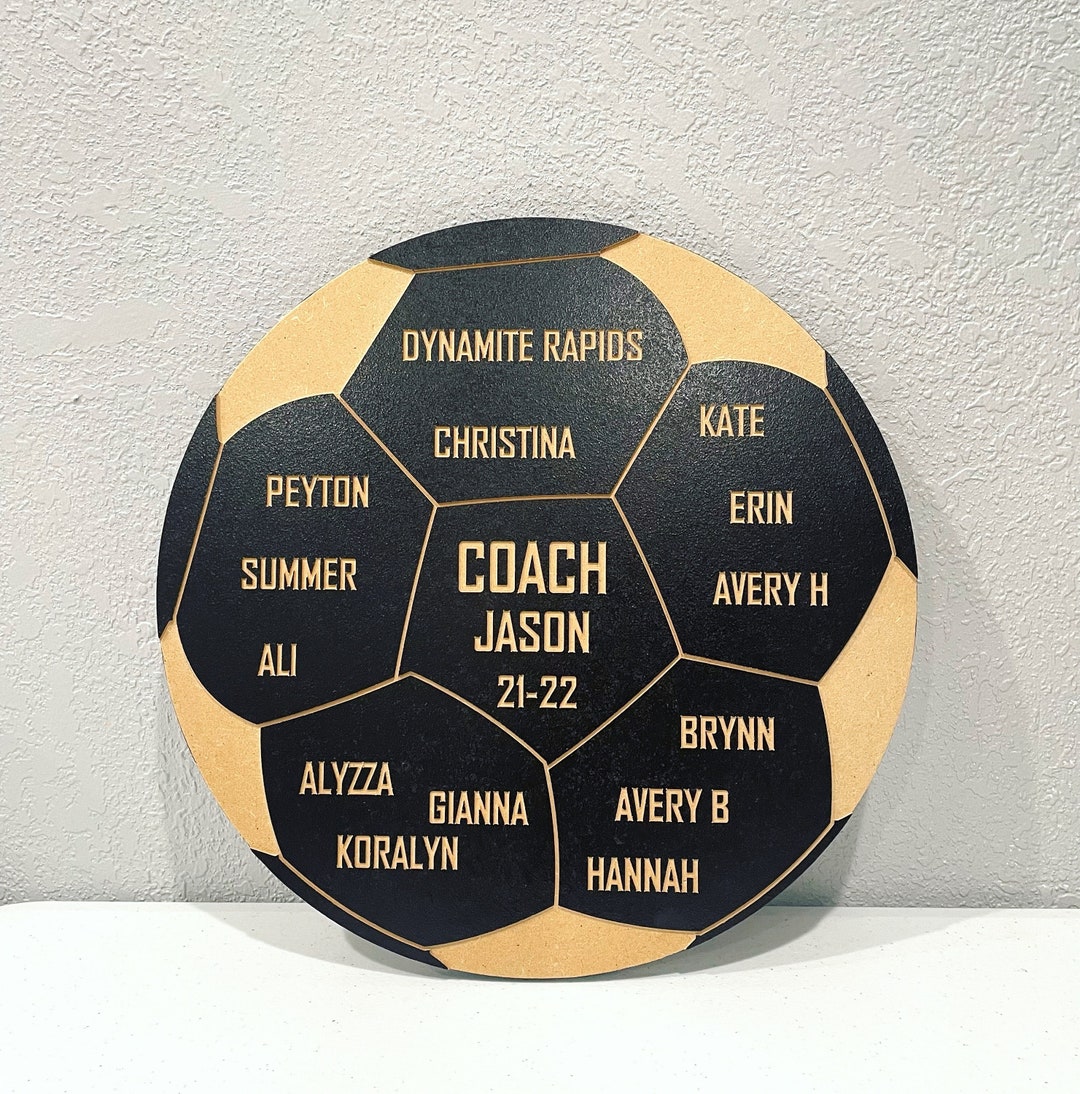 Soccer Ball Wooden Sign, Wooden Sign, Coach Gift, Christmas Gift, Thank ...