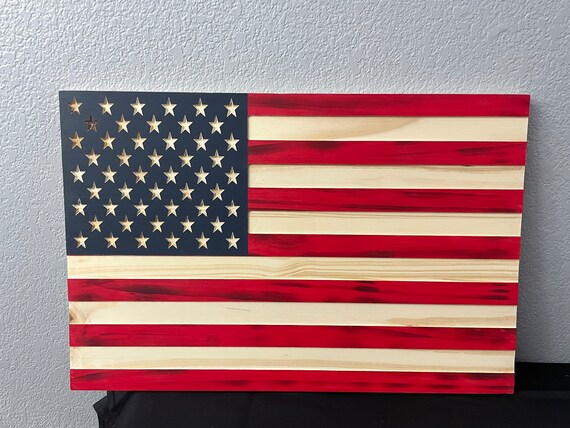 American Flag Wooden Sign Wooden Sign Patriotic Flag - Etsy