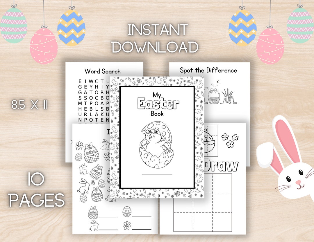 Easter Activity Book for Kids, Spring Activity Book, Easter Bunny ...
