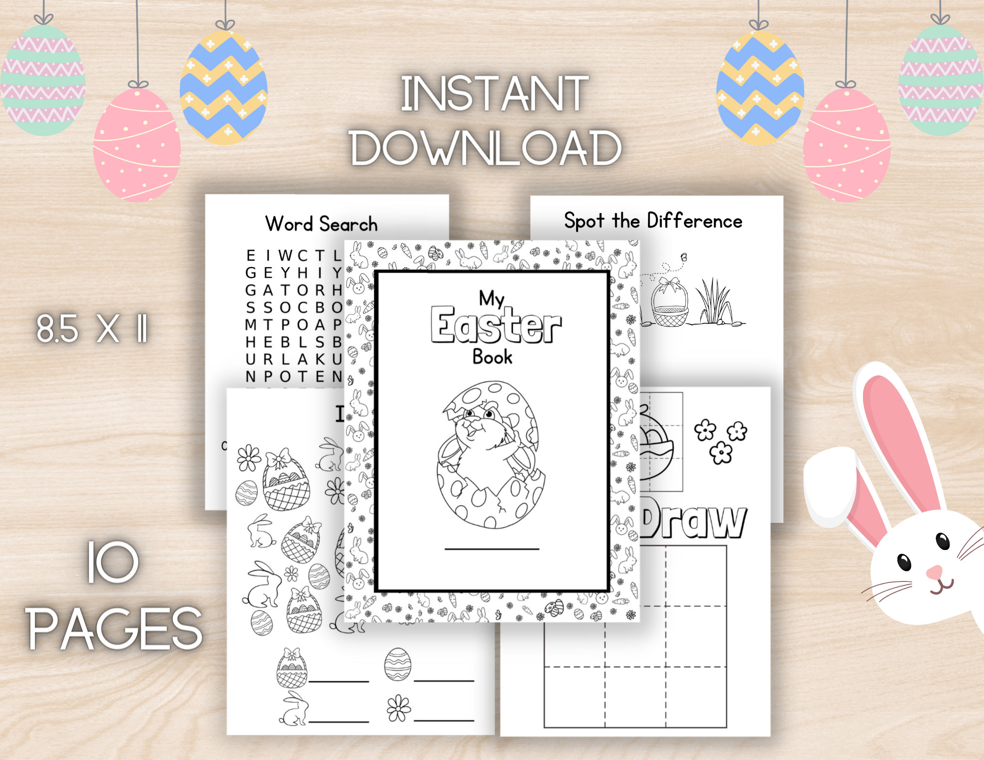 Easter Activity Book for Kids, Spring Activity Book, Easter Bunny ...