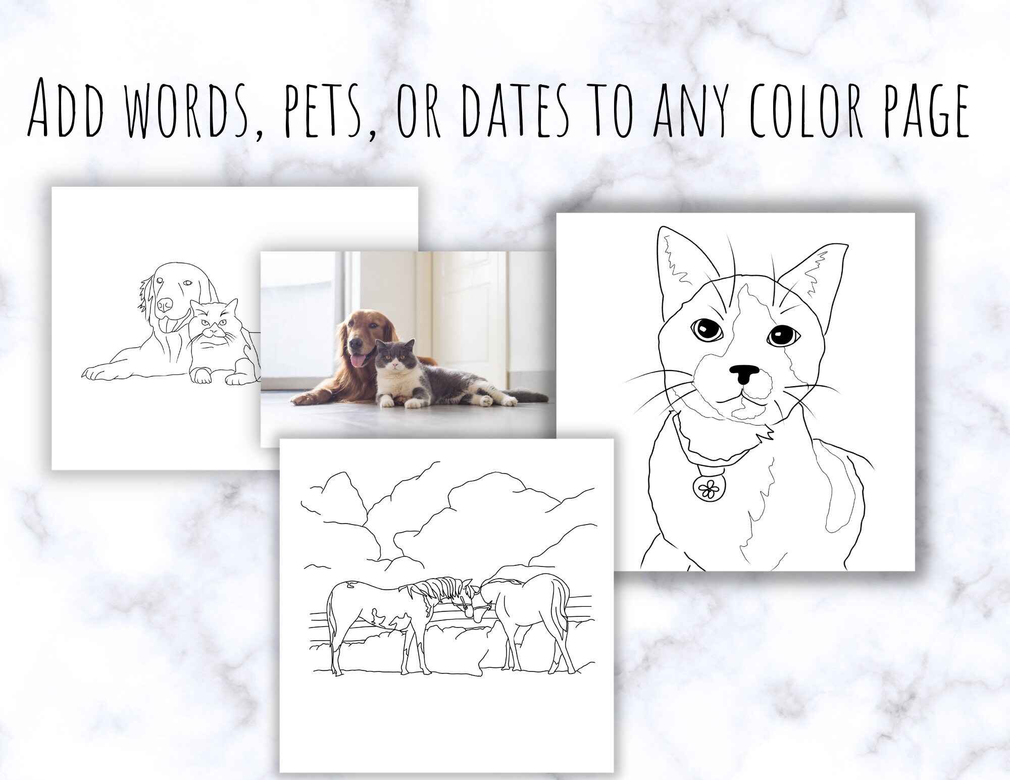 Personalized Photo Coloring Pages Custom Coloring Page Party - Etsy ...