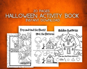 Halloween Games Activities Printable Halloween Coloring - Etsy
