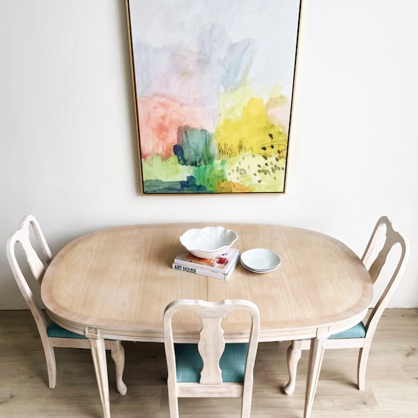 White Oak Oval Table - Etsy